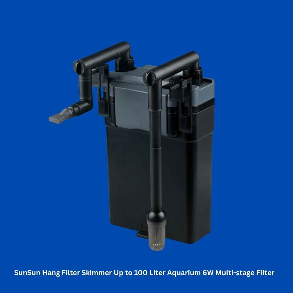 SunSun Hang Filter Skimmer Up To 100 Liter Aquarium 6W Multi-stage ...